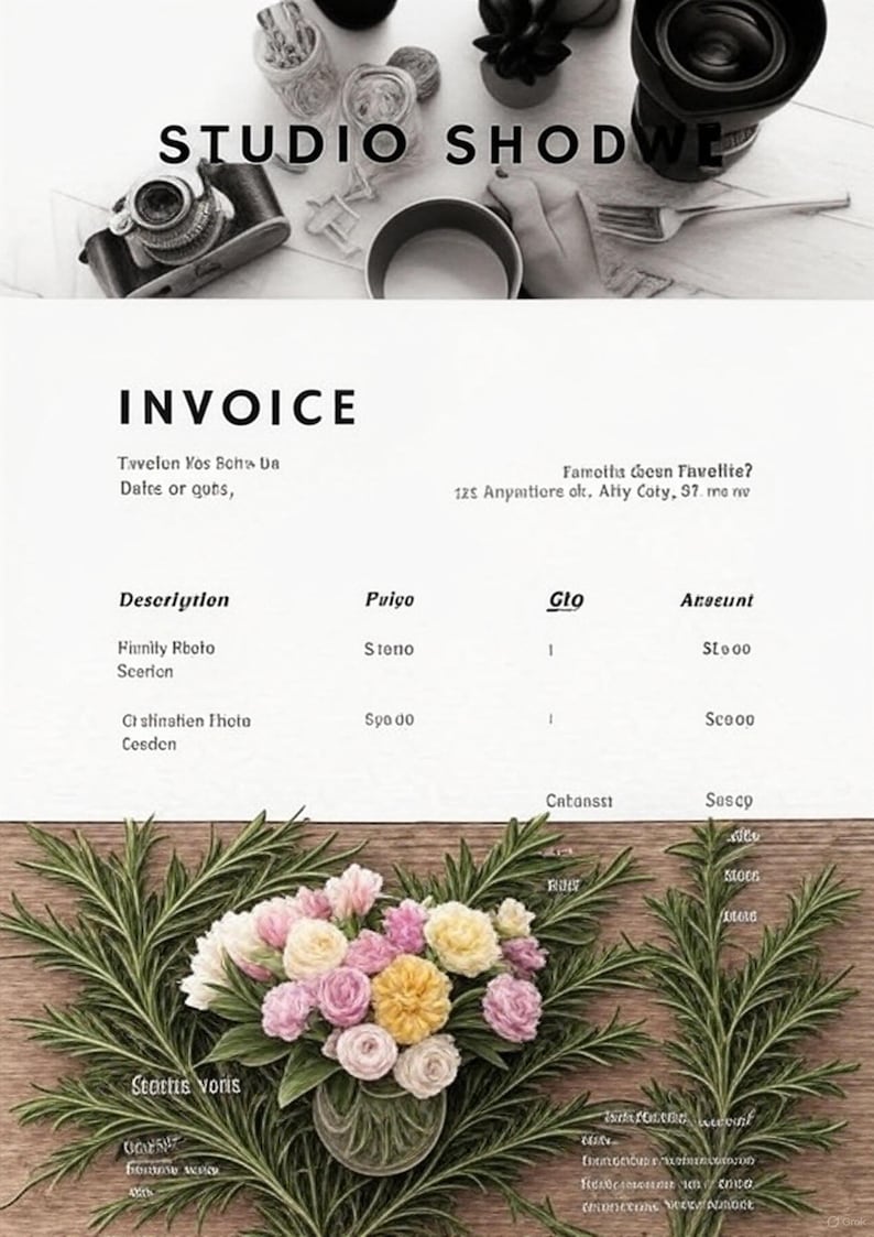Event Planner Invoice Template |editable Canva Billing Form |wedding ...