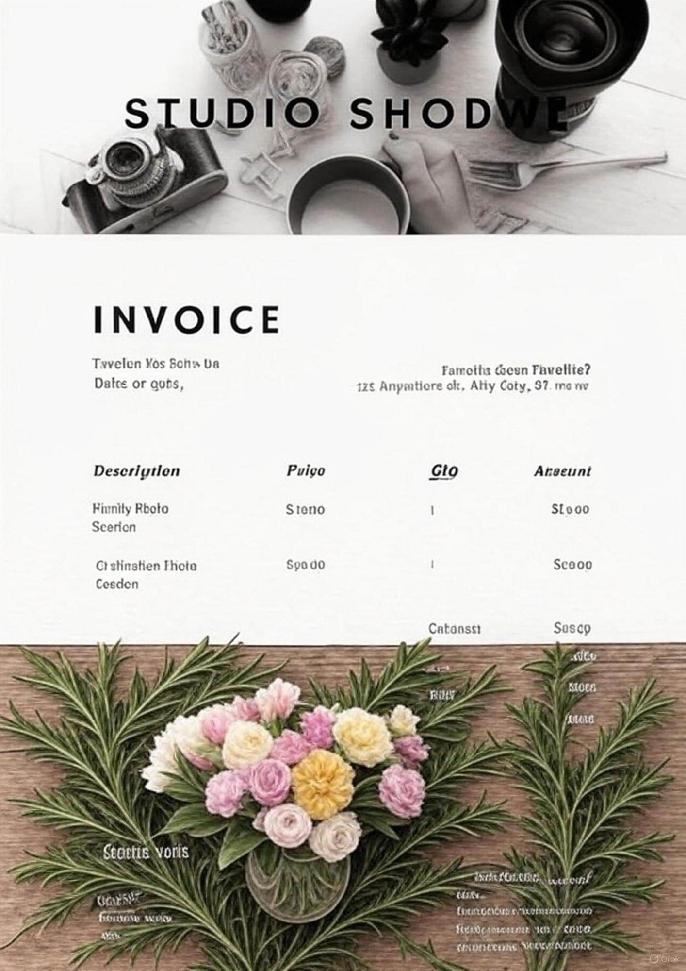 Editable Artist Invoice Template | Canva Billing Form (digital Download ...