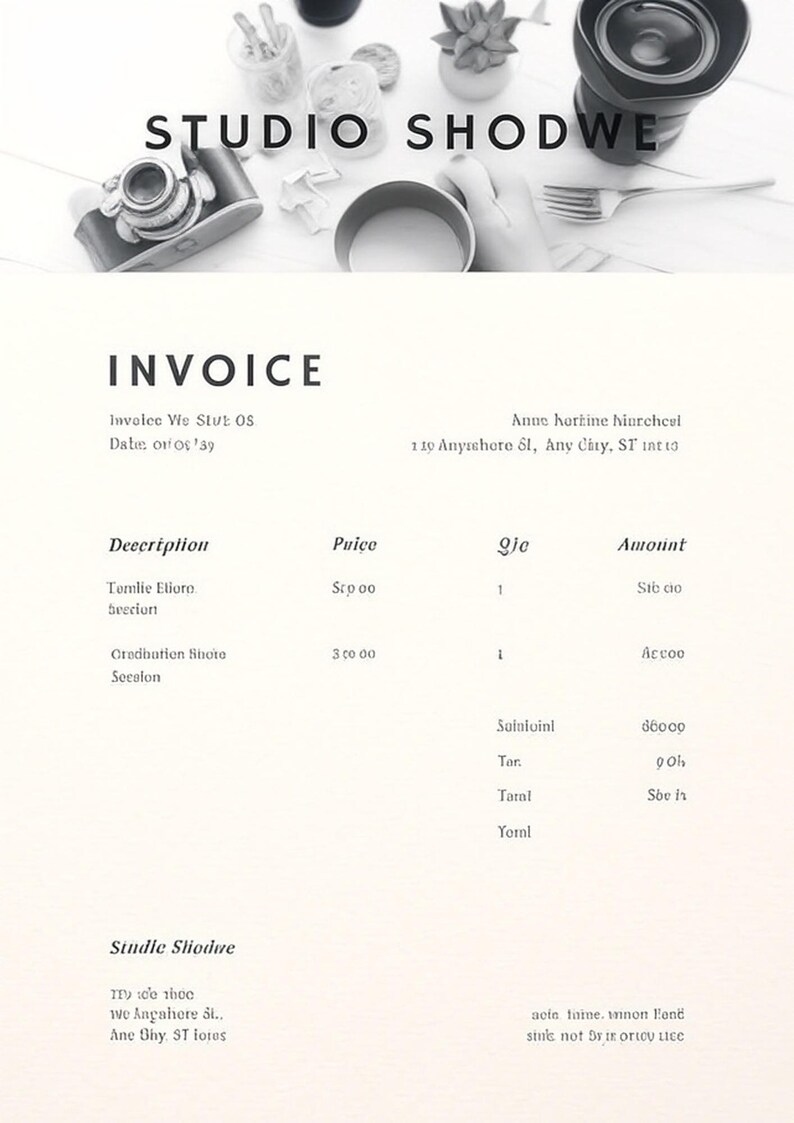 Editable Coach Invoice Template | Canva Design, Printable Billing Form ...
