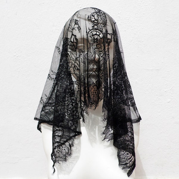 Black Lace Mantilla - Etsy