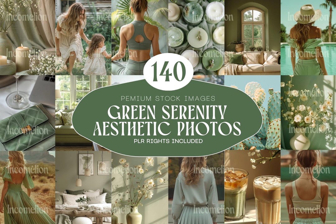 Green Serenity – 140 Aesthetic Stock Photos for Bloggers, Influencers ...