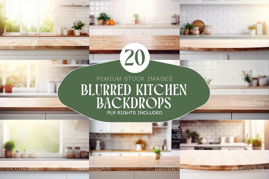 20 Blurred Kitchen Backdrops for Product Photography Mockups Food ...