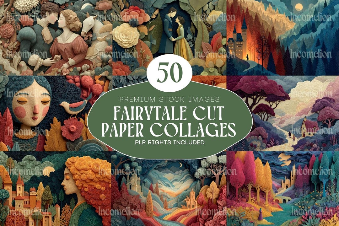 50 Fairytale Cut Paper Collages – Handcrafted Award-winning Fantasy ...