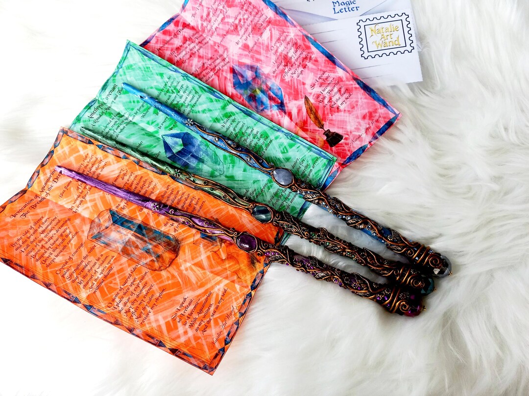 Magic Wands With Gemstones & EXCLUSIVE MAGIC LETTER for Protection and ...