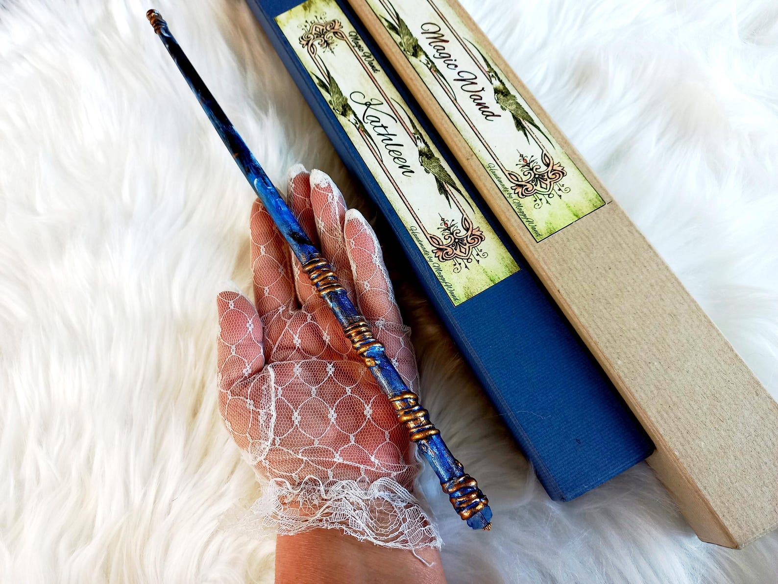 Magic Wand Green and Gold, Wooden Stick, Witchy Tools - Etsy UK