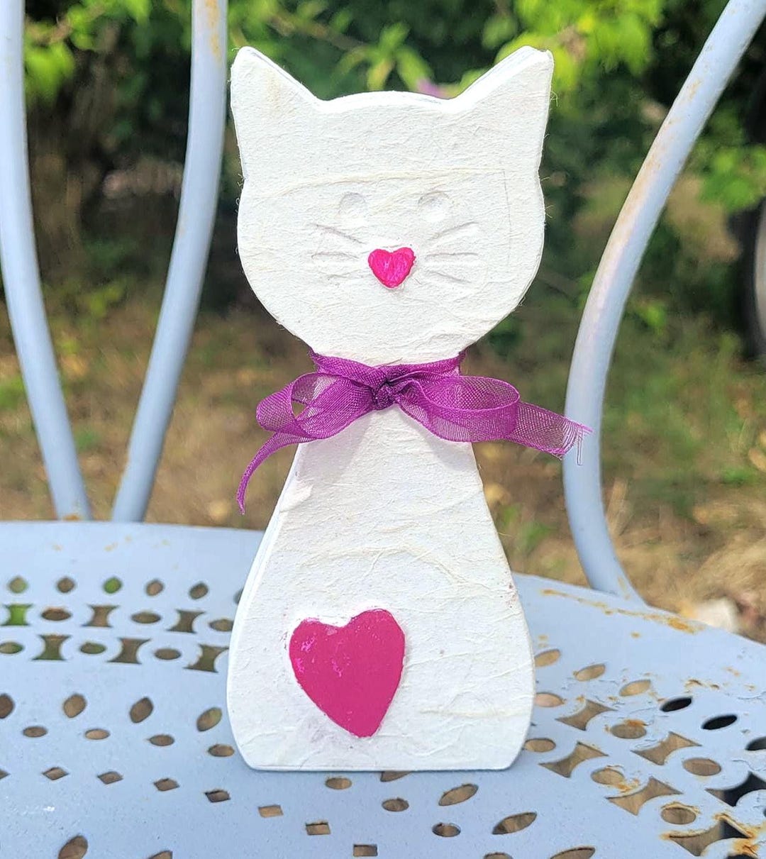 Elegant Decorative Plaster Cat Dressed in Cloud Paper. It Will Look ...