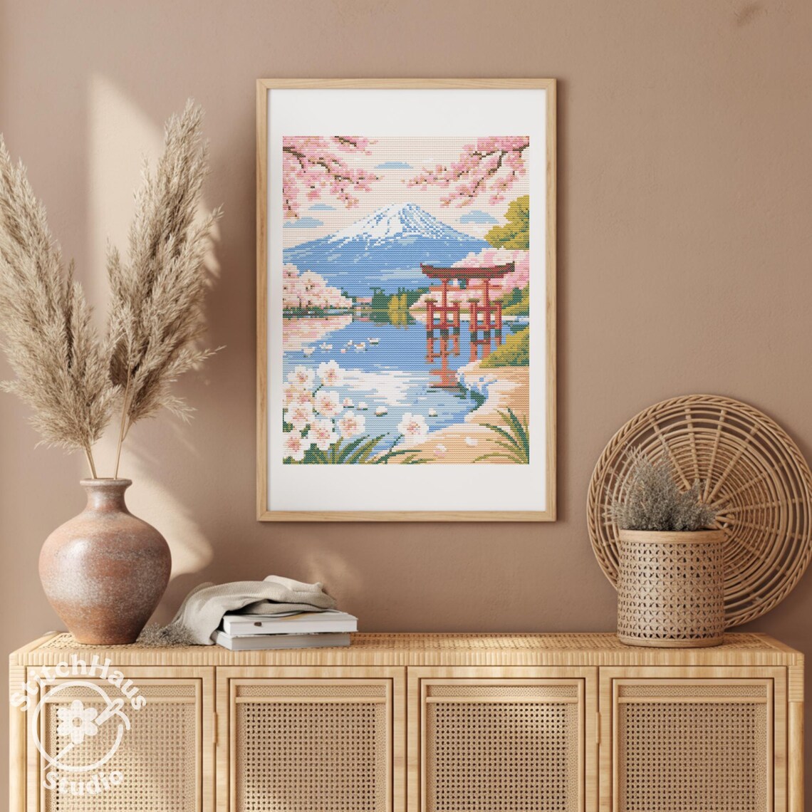 Mount Fuji Cross Stitch Pattern: Japanese Landscape Embroidery (PDF ...
