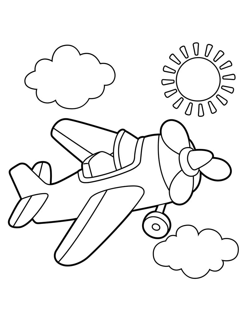 Fun Vehicle Coloring Pages for Kids – Printable Transportation Set With ...