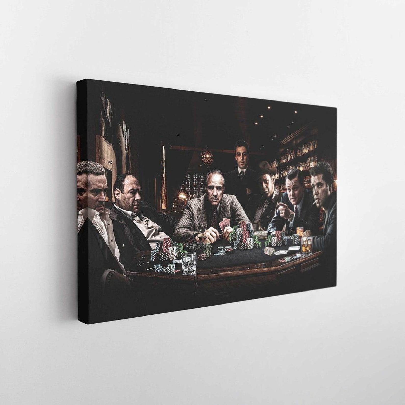 Movie Mafia Canvas Art: Gangster Legends Print, Man Cave Decor - Etsy