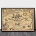 Wizarding World Map Art Print, Vintage Fantasy Decor (digital Download ...