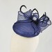 Navy Blue Large Bow Fascinator, Navy Sinamay Fascinator, Navy Wedding ...
