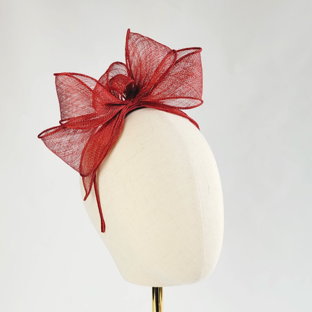 Red Wedding Fascinator, Mother of the Bride Fascinator, Mother of the ...