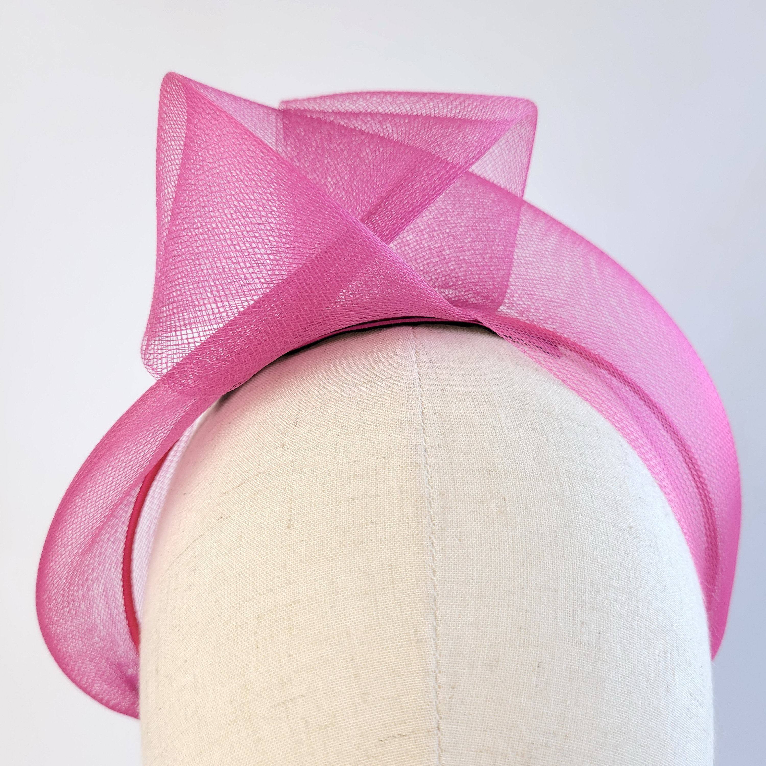 Dark Pink Crinoline Knot Headband, Dark Pink Fascinator Headband, Dark ...