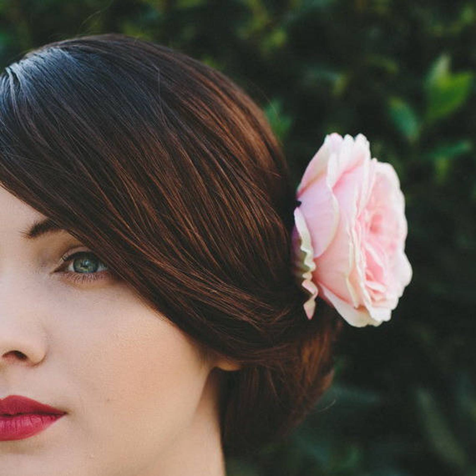 Pale Pink Rose Flower Hair Clip Pale Pink Vintage Style Rose - Etsy