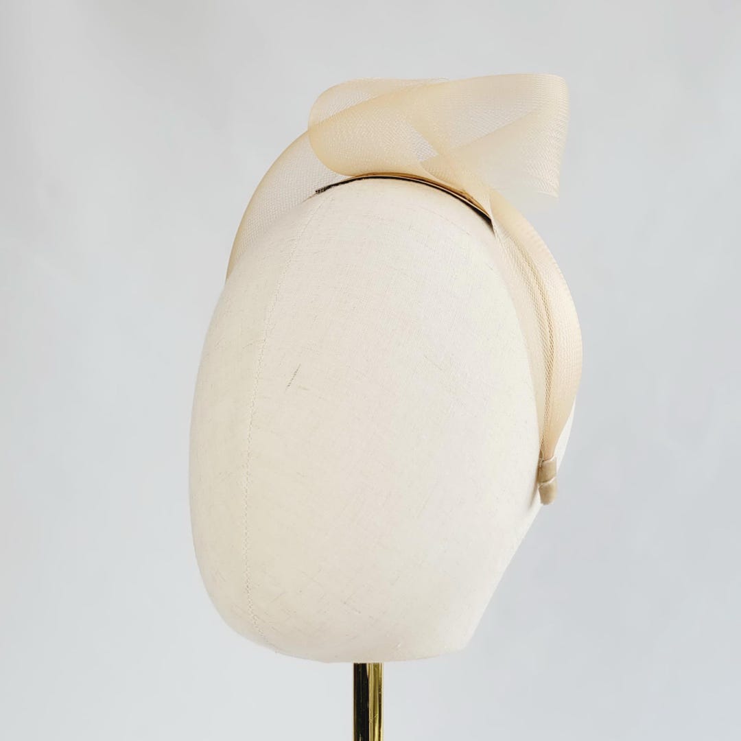 Pale Gold Contemporary Fascinator, Modern and Minimalist Occasion ...