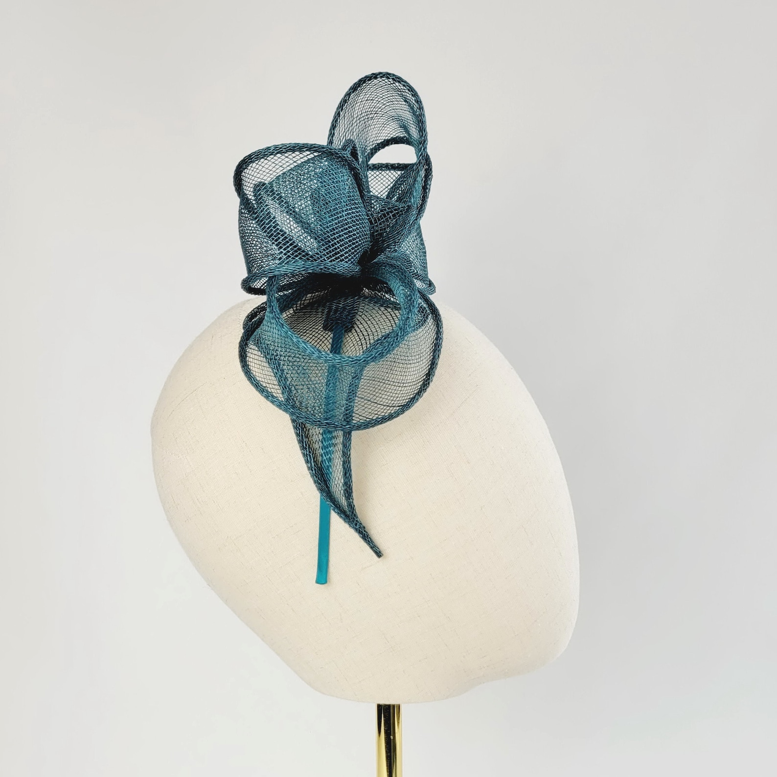 Teal Sinamay Loop Fascinator, Teal Wedding Fascinator, Teal Statement ...