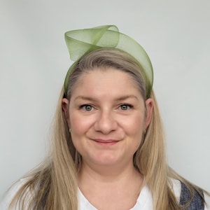 Moss Green Crinoline Knot Headband, Moss Green Fascinator Headband ...