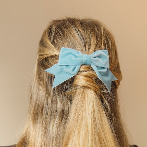 Pastel Blue Hair Bow - Etsy