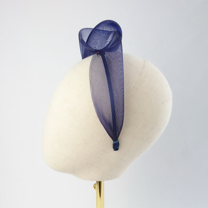 Navy Blue Minimalist Fascinator, Modern and Contemporary Occasion ...