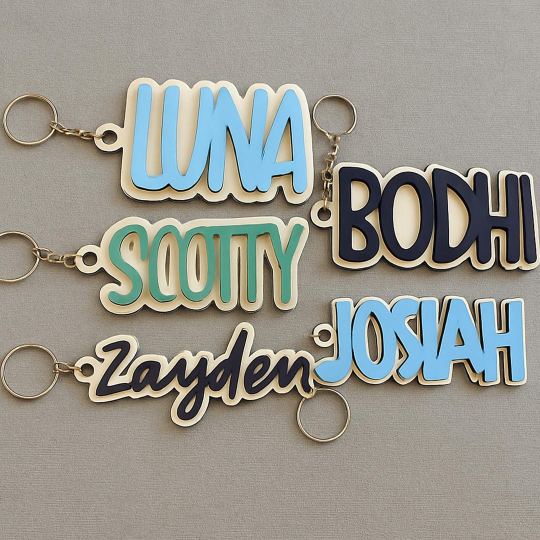 Personalized Kids Name Tag – Backpack Keychain, Diaper Bag Tag, Luggage ...