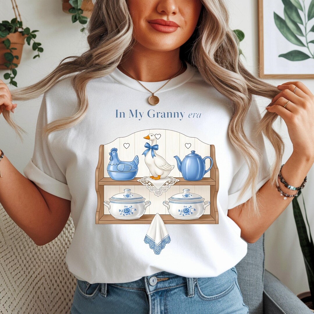In My Granny Era PNG | Vintage Goose Kitchen Shelf Art | Grandma Core ...