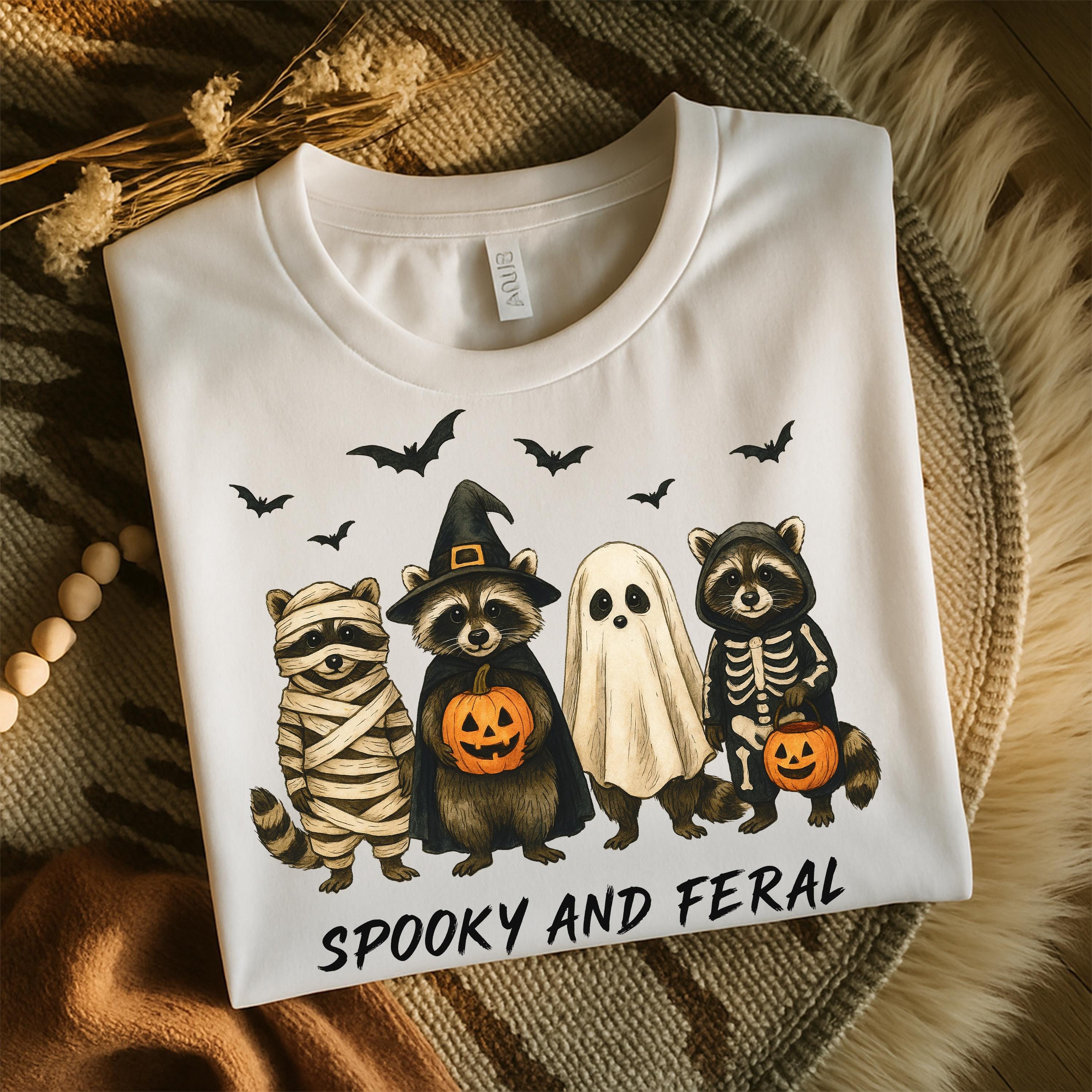 Spooky and Feral Raccoon PNG | Cute Halloween Raccoon Ghost PNG | Funny ...