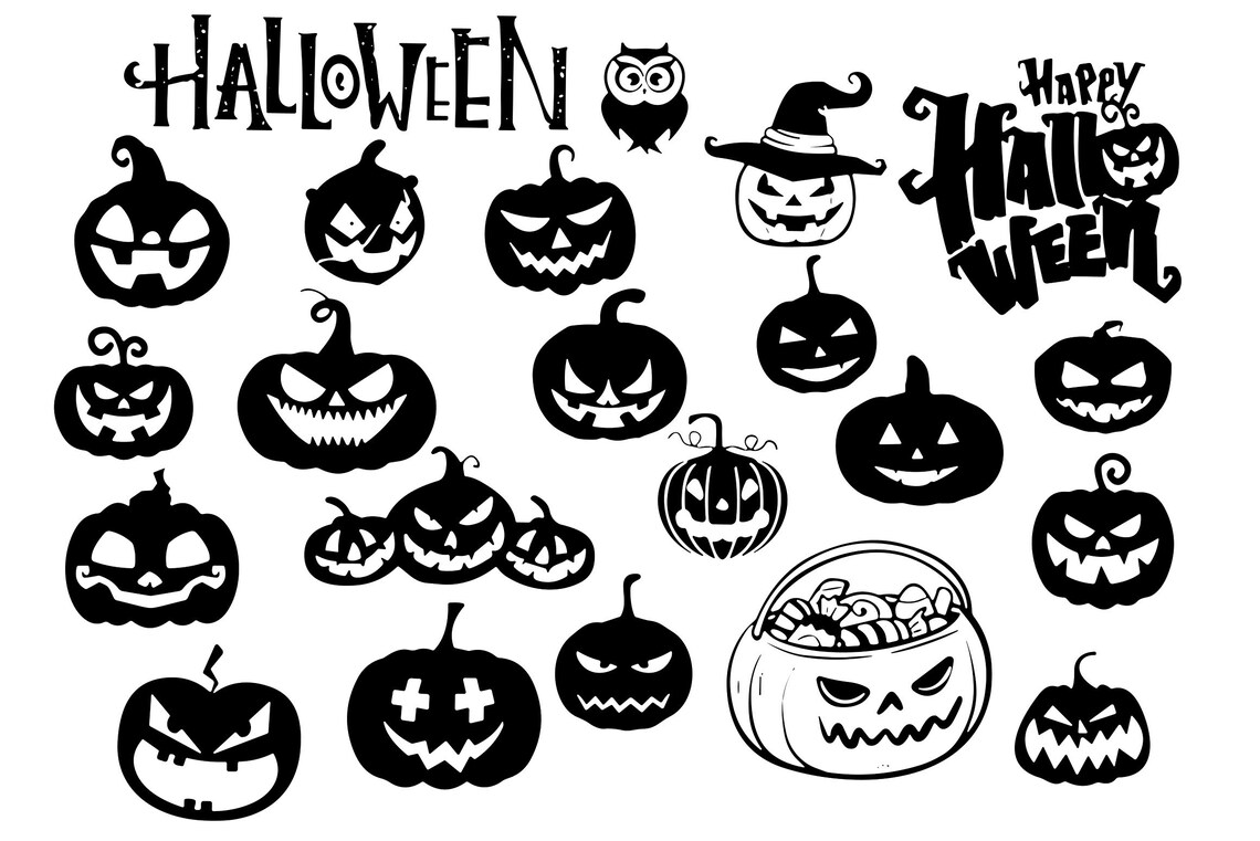 Halloween SVG PNG Bundle | Spooky Season Clipart | Pumpkins, Ghosts ...