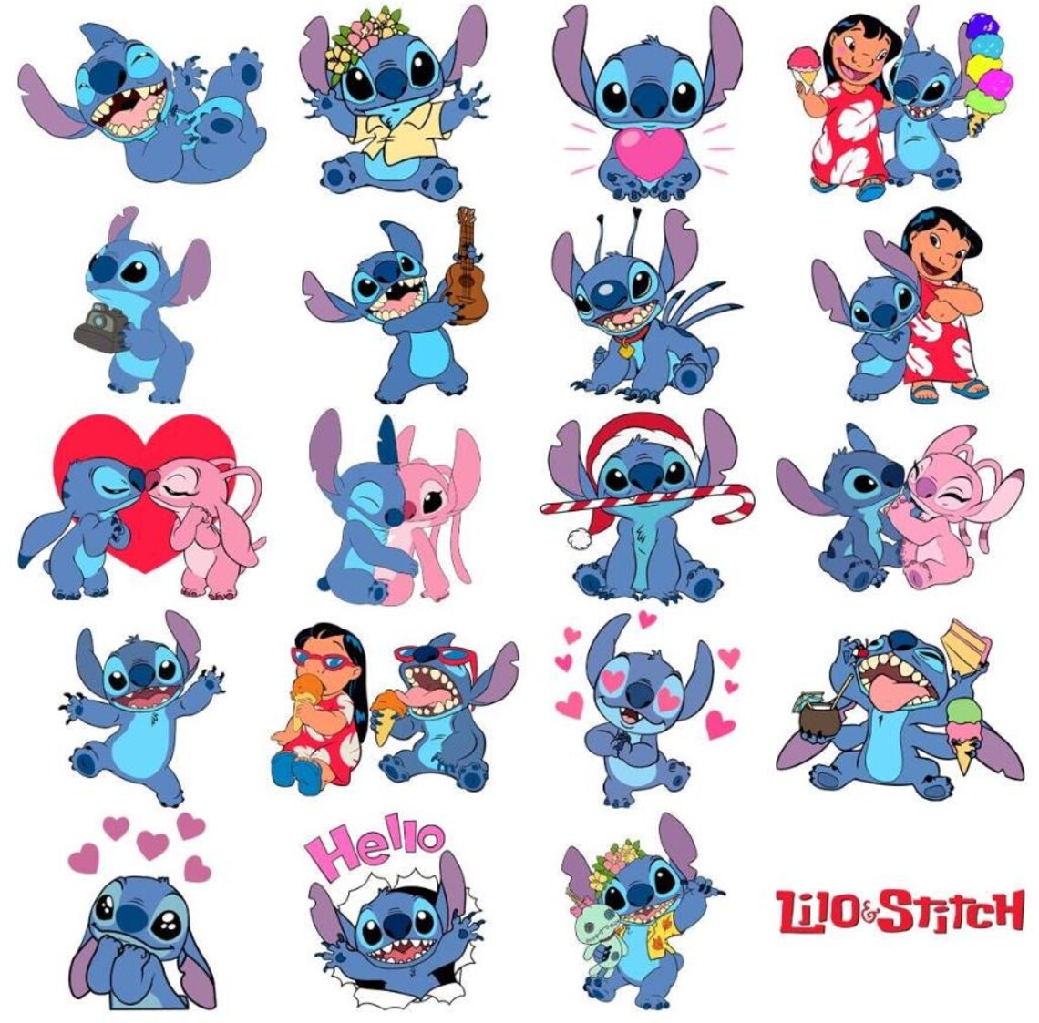 Lilo and Stitch SVG Bundle | Cute Layered Stitch Clipart | Lilo ...