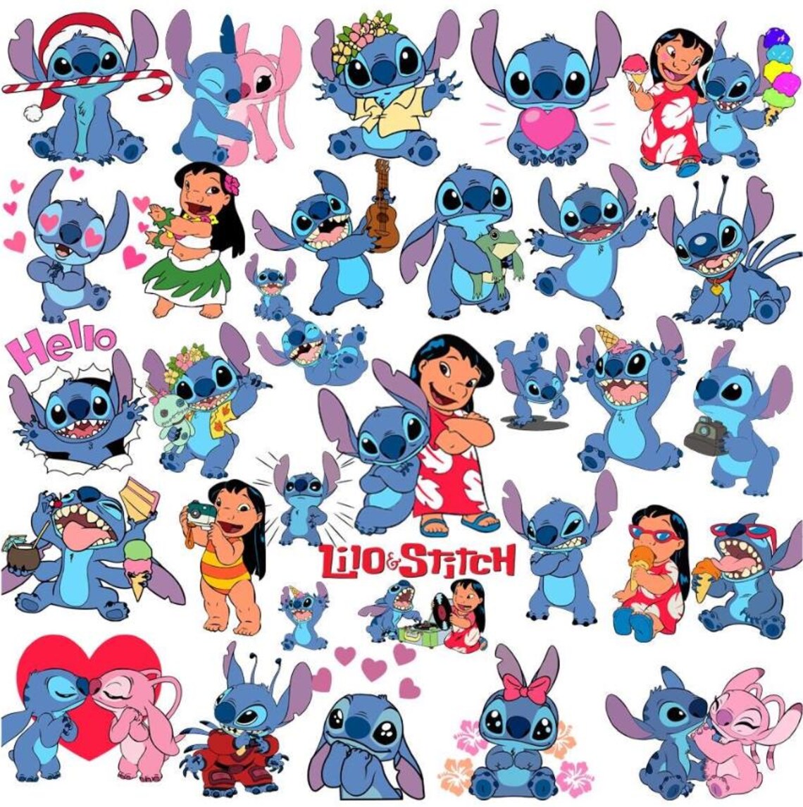 Lilo and Stitch SVG Bundle | Cute Layered Stitch Clipart | Lilo ...