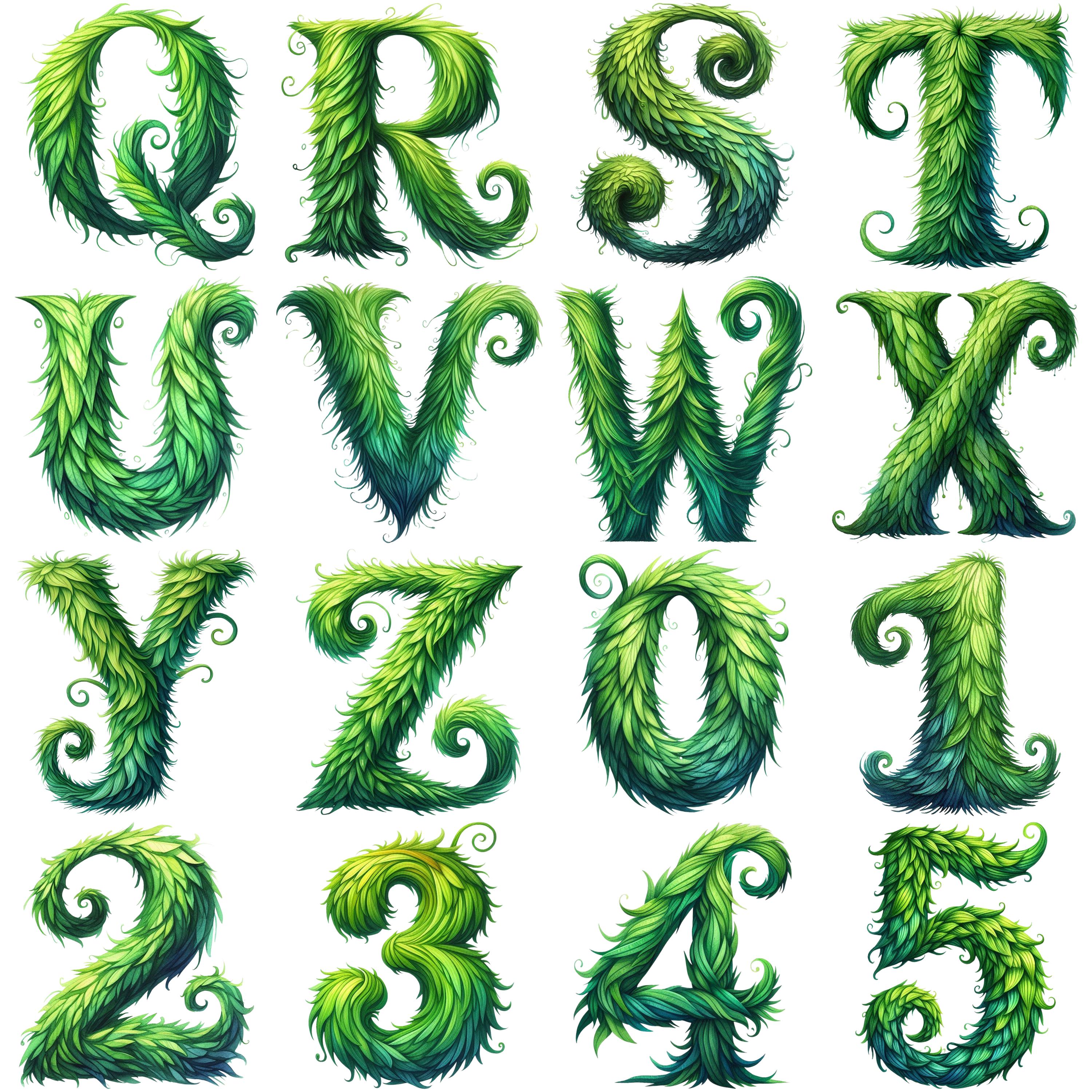Grinch Alphabet PNG | Grinch Christmas Letters & Numbers | Holiday Font ...