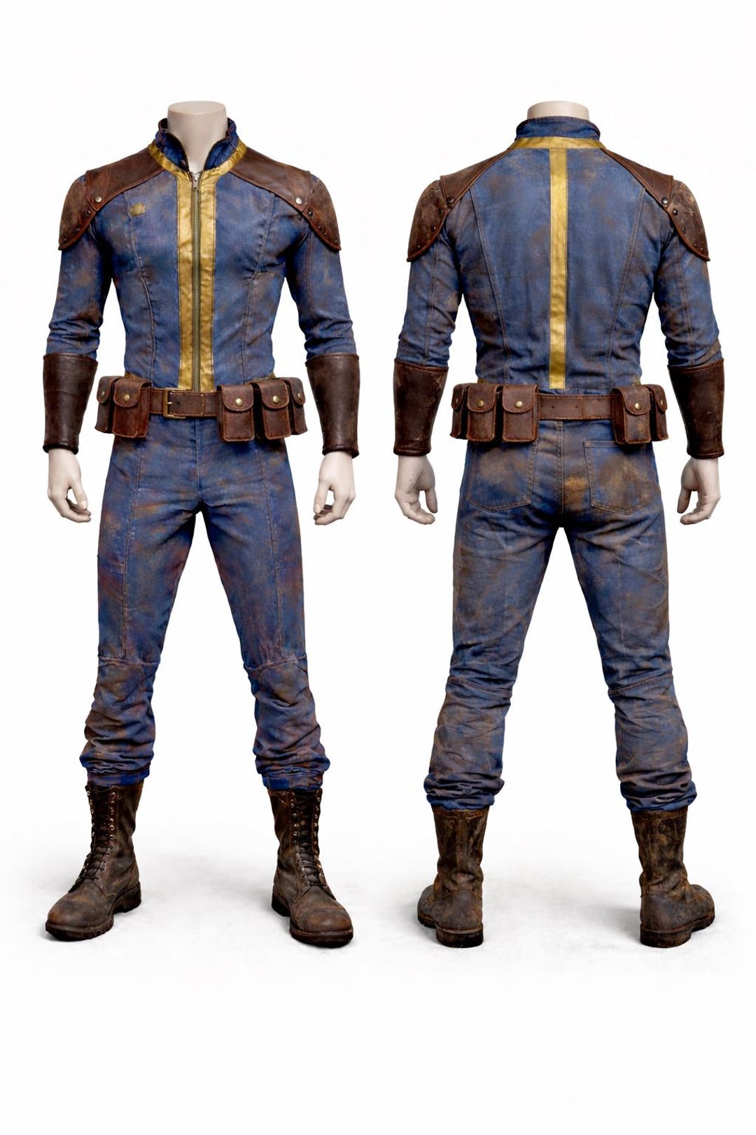 Post-apocalyptic Vault Suit – Fallout-style Blue Jumpsuit With Utility ...