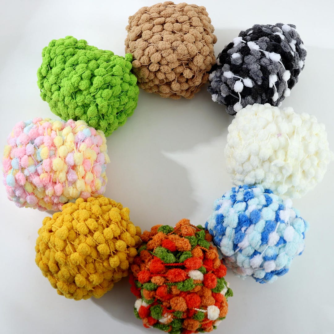 Colorful Bean Yarn – Soft Fluffy Yarn for Hand Knitting, DIY Blankets ...