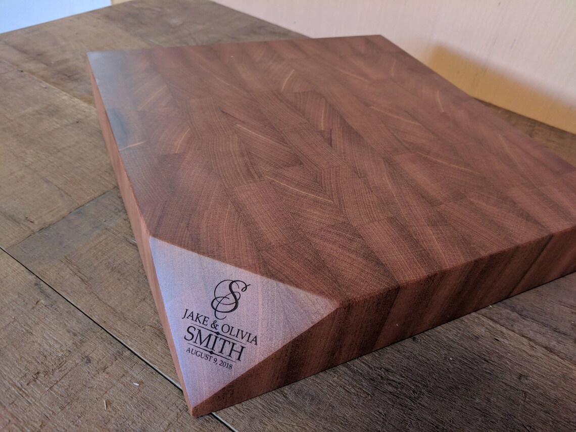 Personalized Engraved Monogramed Cutting Board Butcher Block - Etsy