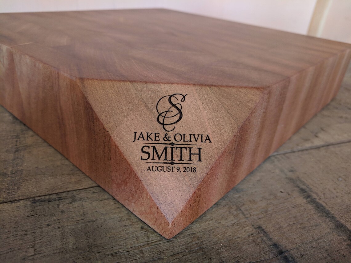 Personalized Engraved Monogramed Cutting Board Butcher Block - Etsy