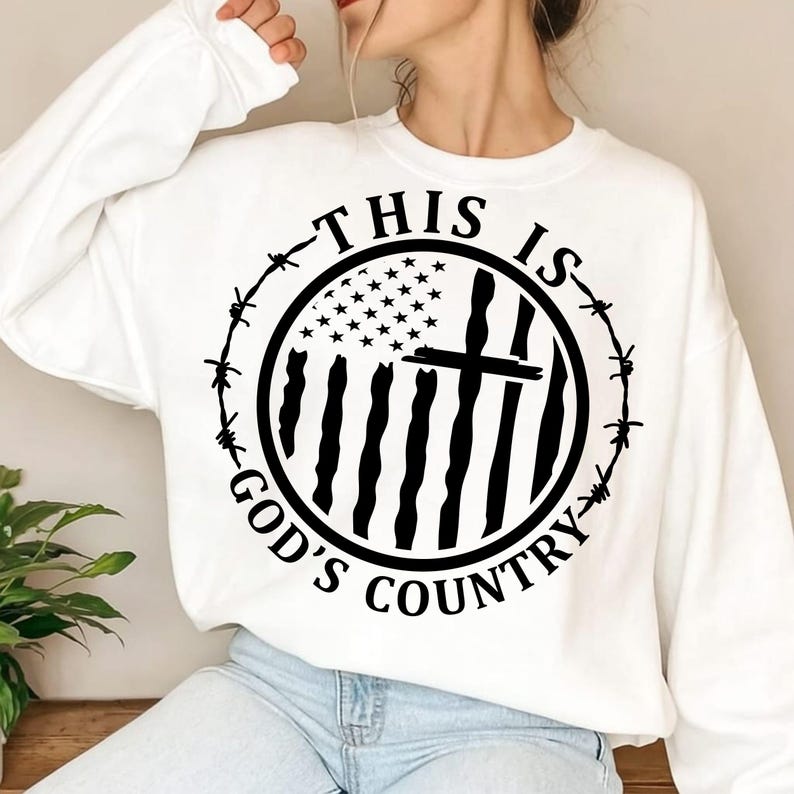God Family Country Svg, Christian Cross Design (digital Download) - Etsy
