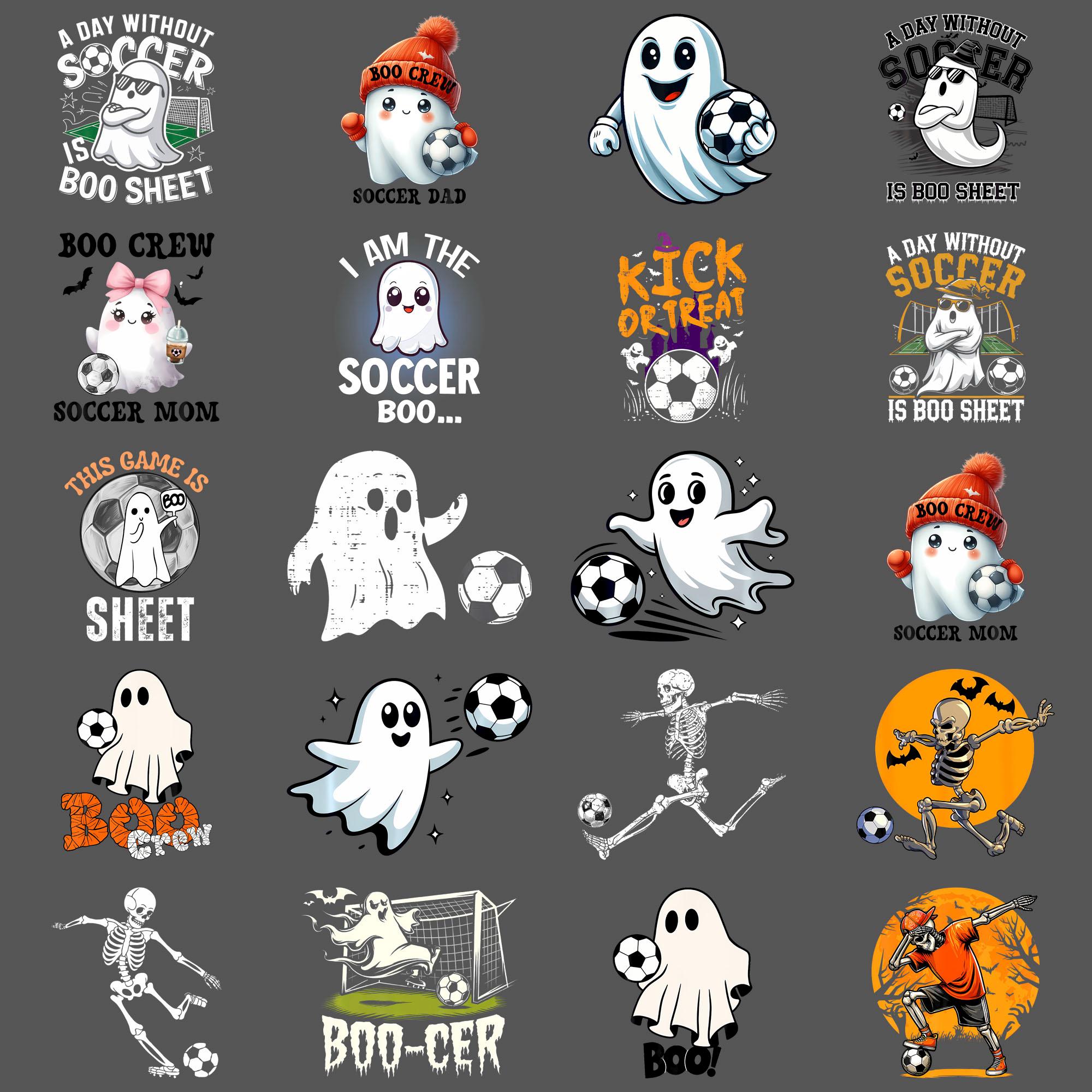 Funny Halloween Ghost Soccer PNG - My Boo Halloween Sublimation Clipart ...