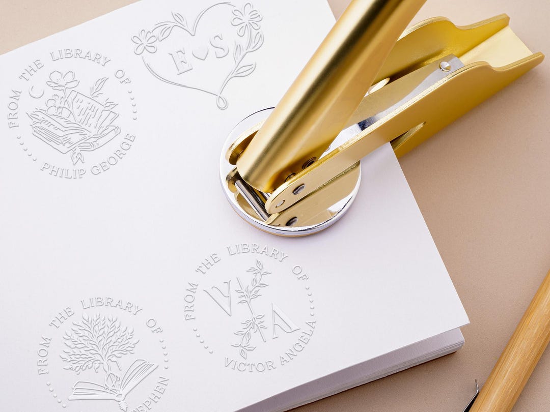 Personalized Book Embosser,custom From the Library of Book Stamp ...