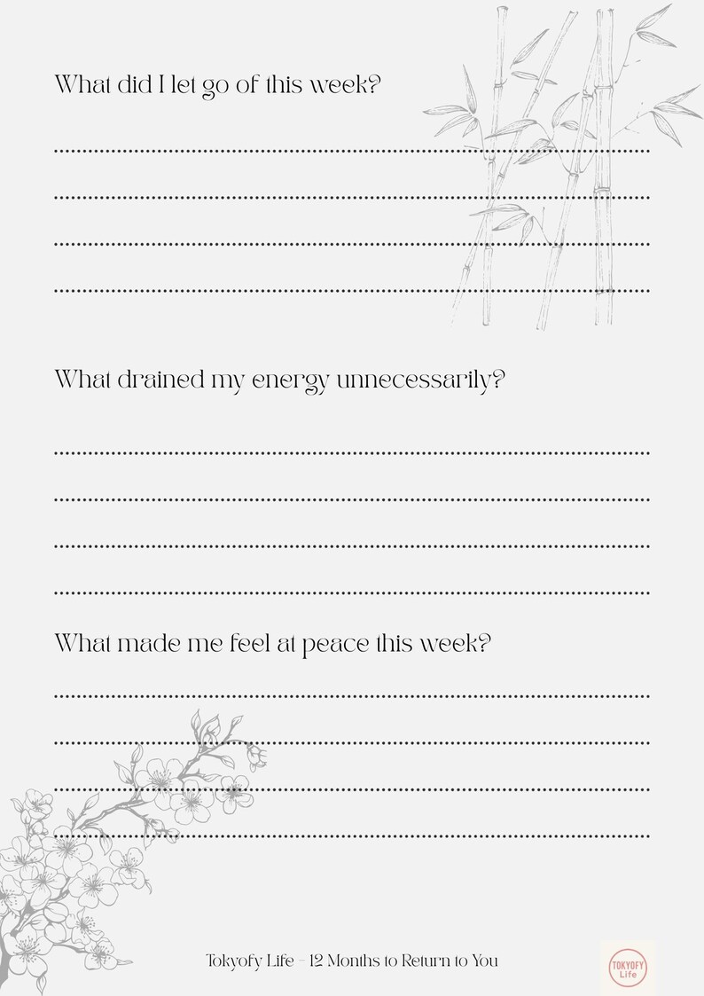 October Habit Tracker Printable – Letting Go Self-care Journal | 31-day ...