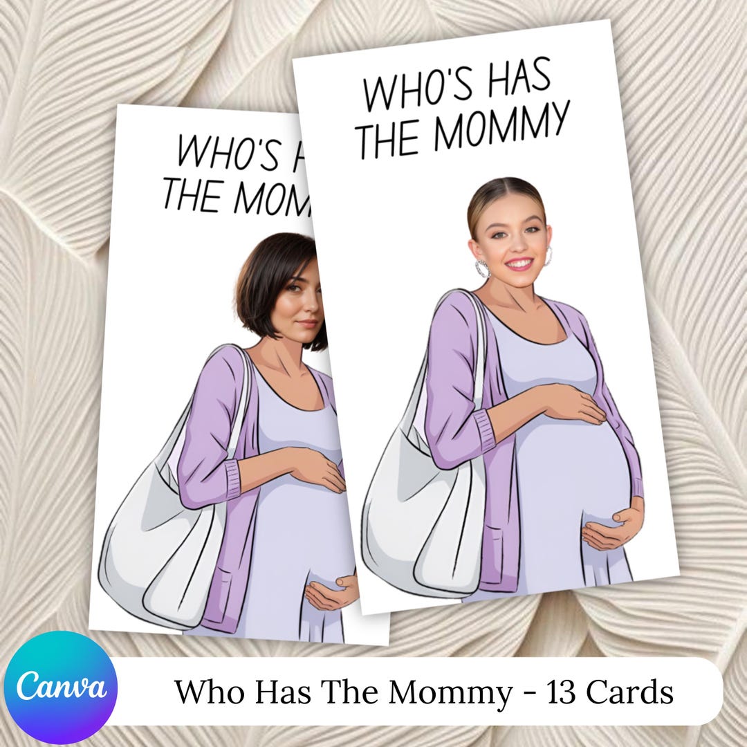 Who Has the Mommy? Printable Baby Shower Game, Baby Mommy, Find Mommy ...
