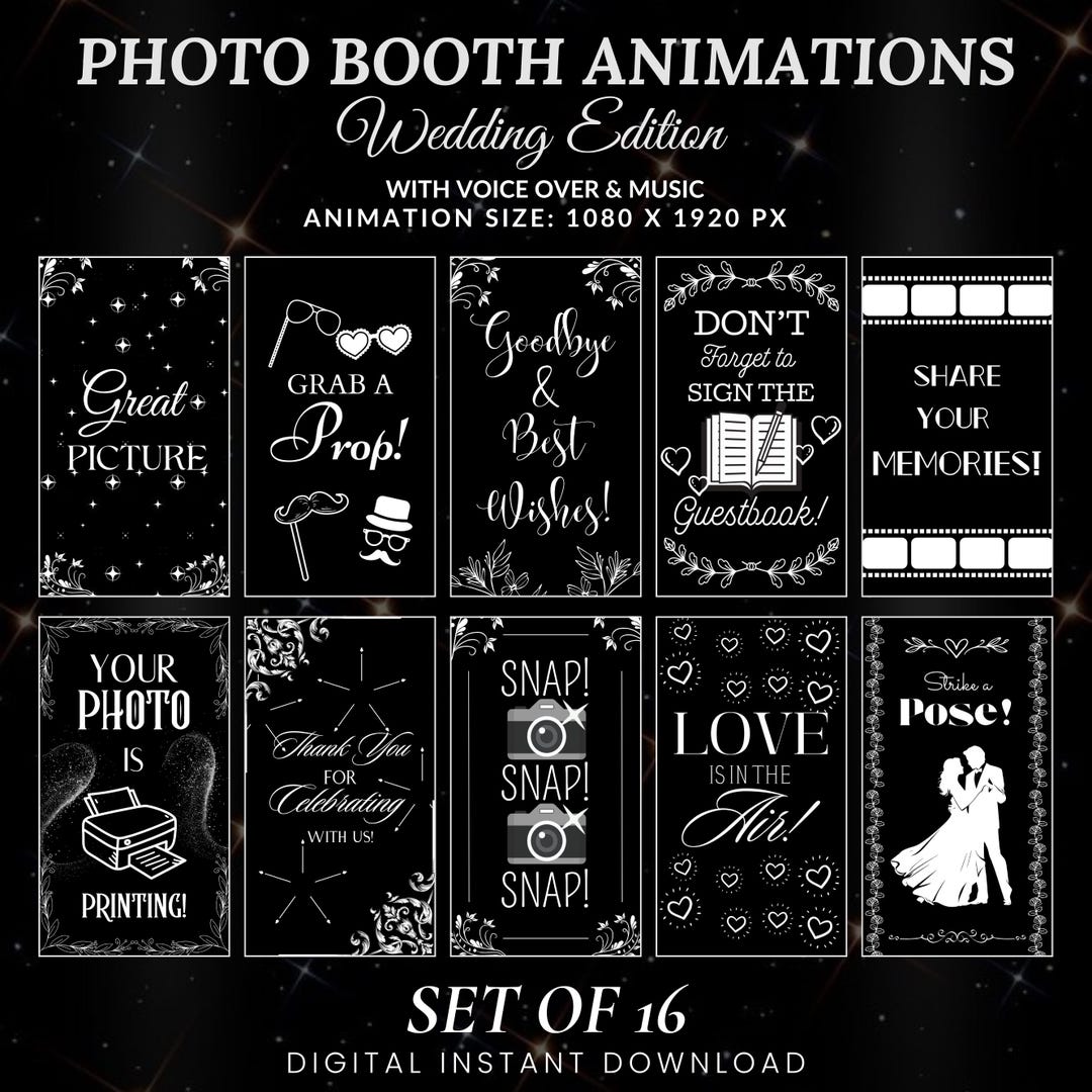 Mirror Booth Animations Wedding, Magic Mirror Animations, Photobooth ...