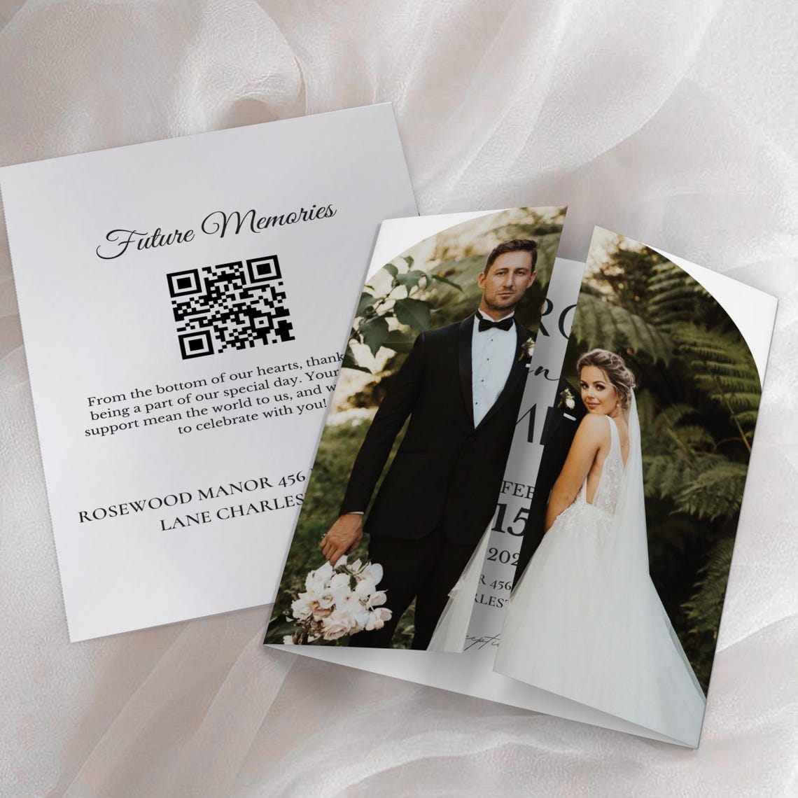 Trifold Wedding Invitation Template, Gatefold Wedding Invitations ...
