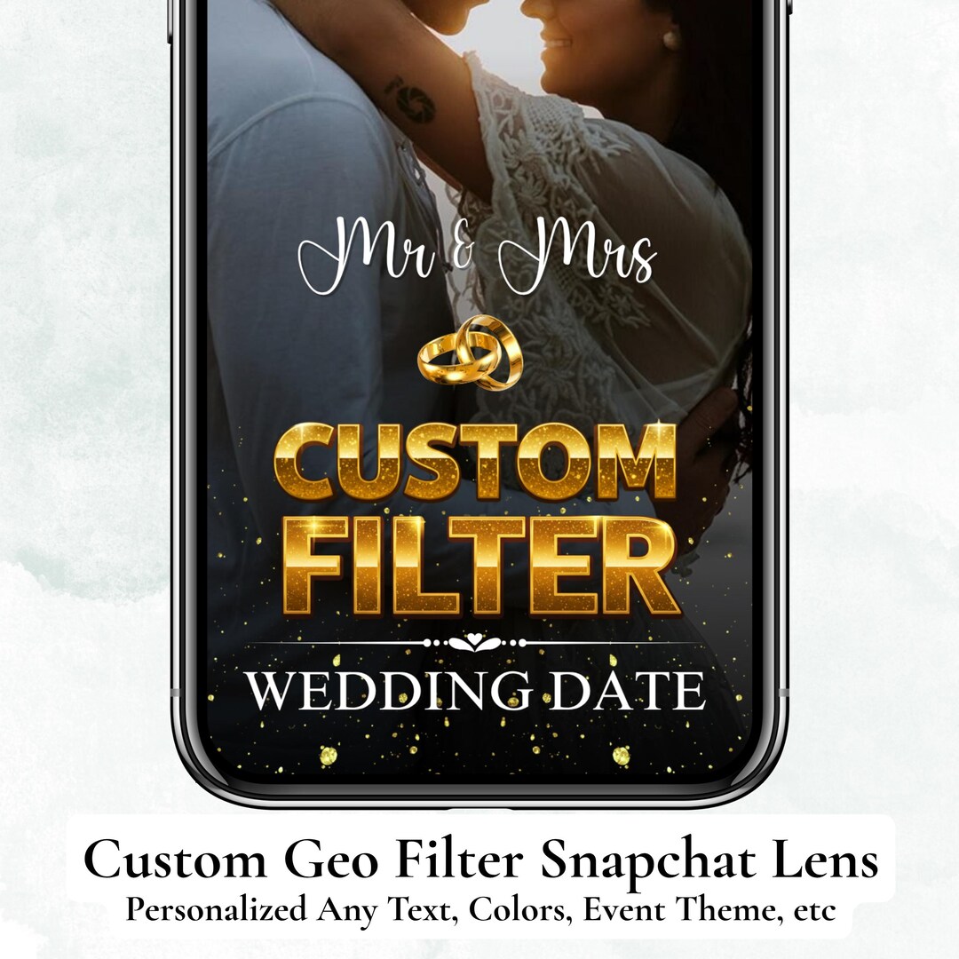 Custom Snapchat Lens for Wedding, Personalized Snapchat Filter, Wedding ...