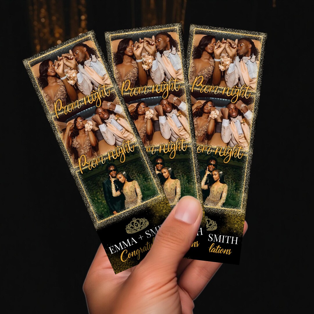 Prom Save the Date Photo Booth Strip, Minimalist Wedding Photo Booth ...