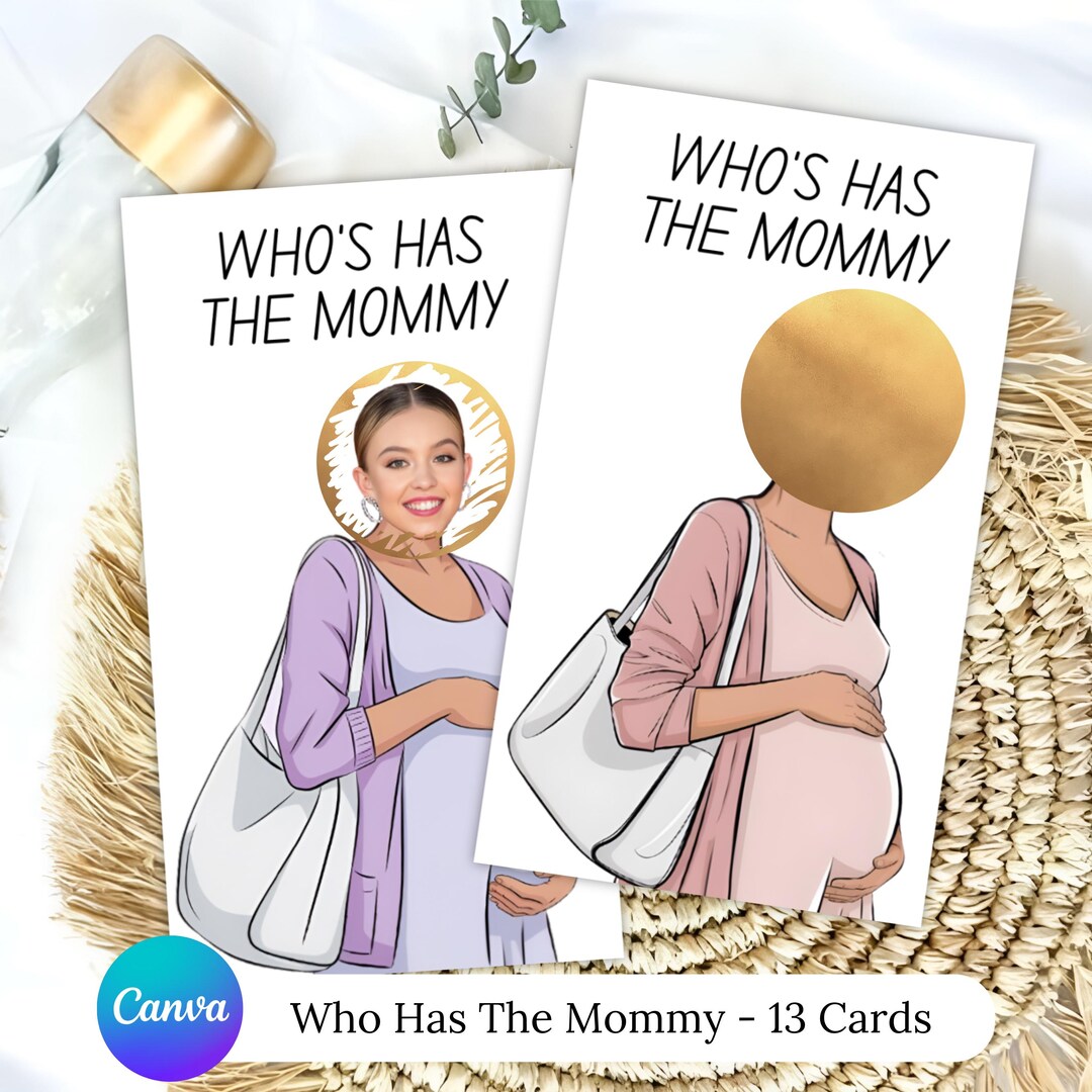 Who Has the Mommy? Printable Baby Shower Game, Baby Mommy, Find Mommy ...