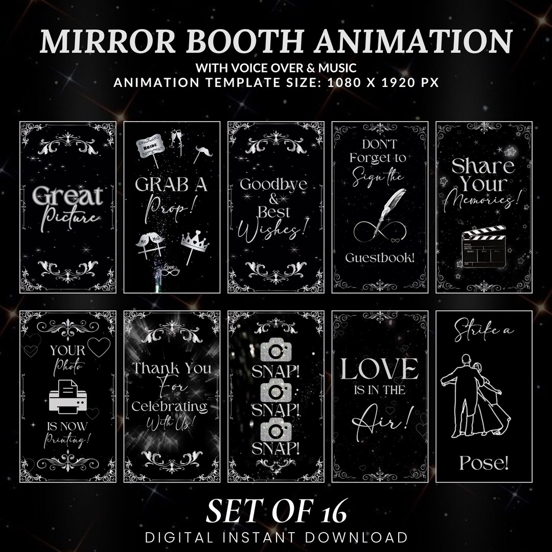 Mirror Booth Animations Wedding, Magic Mirror Animations, Photobooth ...