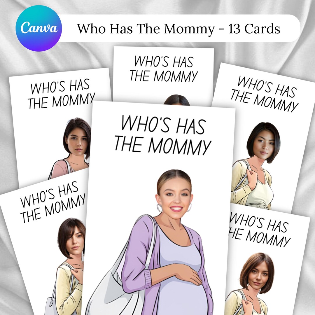 Who Has the Mommy? Printable Baby Shower Game, Baby Mommy, Find Mommy ...