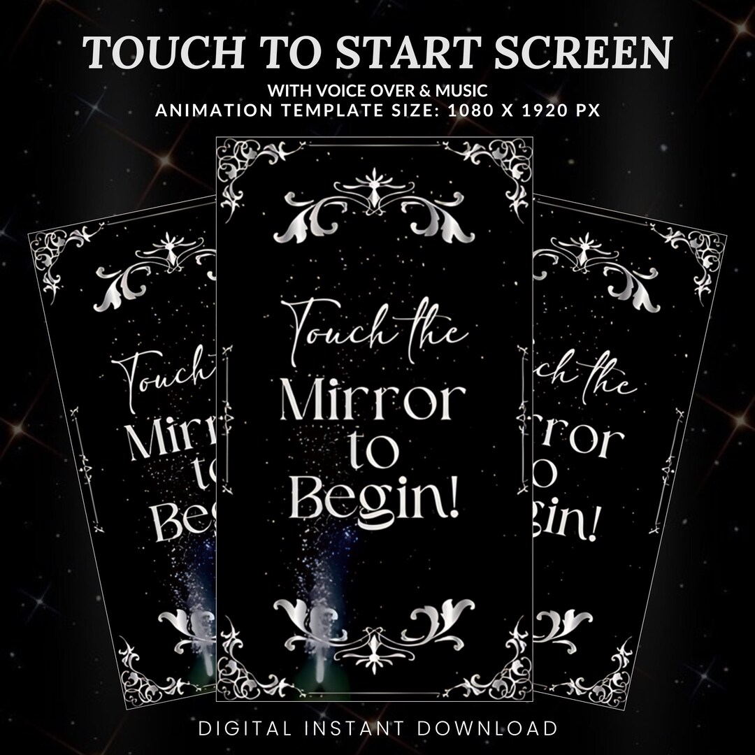 Wedding Mirror Booth Animations, Photobooth Animations, Touch to Start ...