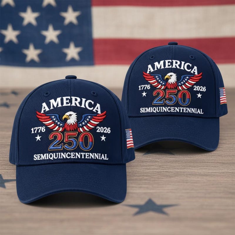 250th Embroidered Anniversary Usa Hat - Etsy