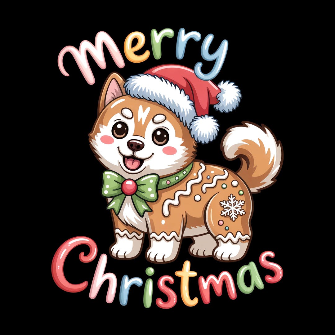 Funny Gingerbread Siberian Husky Dog PNG, Christmas for Boys and Girls ...
