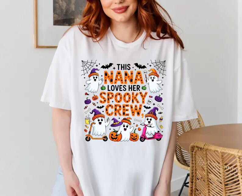 Nana Loves Her Spooky Halloween Crew Group Funny Boos PNG - Etsy